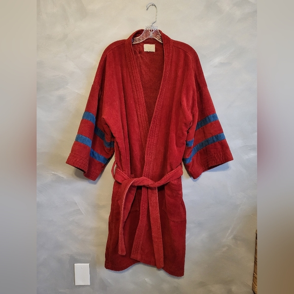 Sears | Other | Vintage Sears Mens Burgundy And Blue Robe Smoke Coat ...